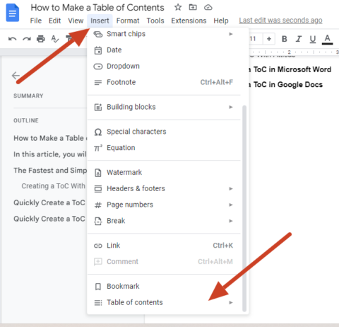 Tables of Contents: How On Earth Do I Format These???